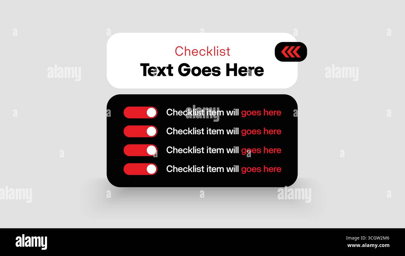 User ifterface of modern style Checklist - Check list Design Stock ...