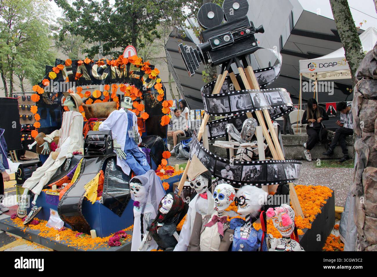 Mexico City, Mexico - Nov 3, 2024: The UNAM Megaofrenda is a monumental ...