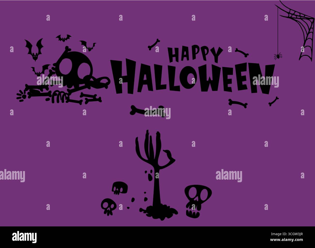 Halloween poster banner vector illustration Stock Vector Image & Art ...