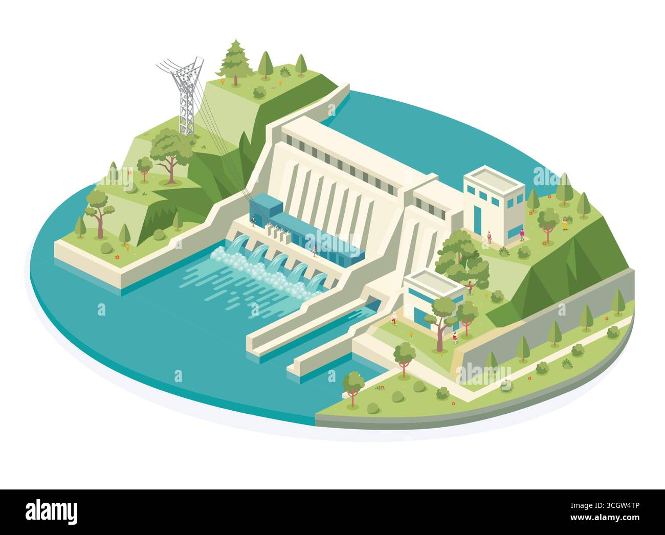 Hydro power development Cut Out Stock Images & Pictures - Alamy