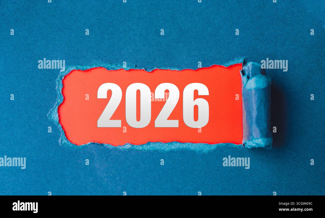 Year 2026 on white hi-res stock photography and images - Alamy