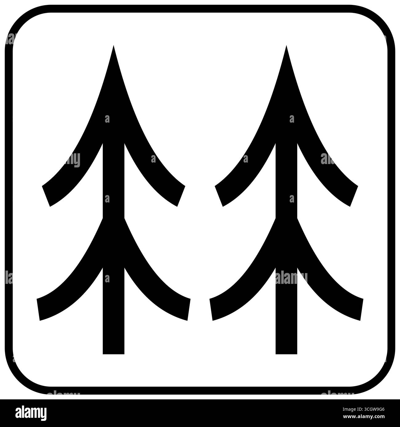 Trees symbol hi-res stock photography and images - Alamy