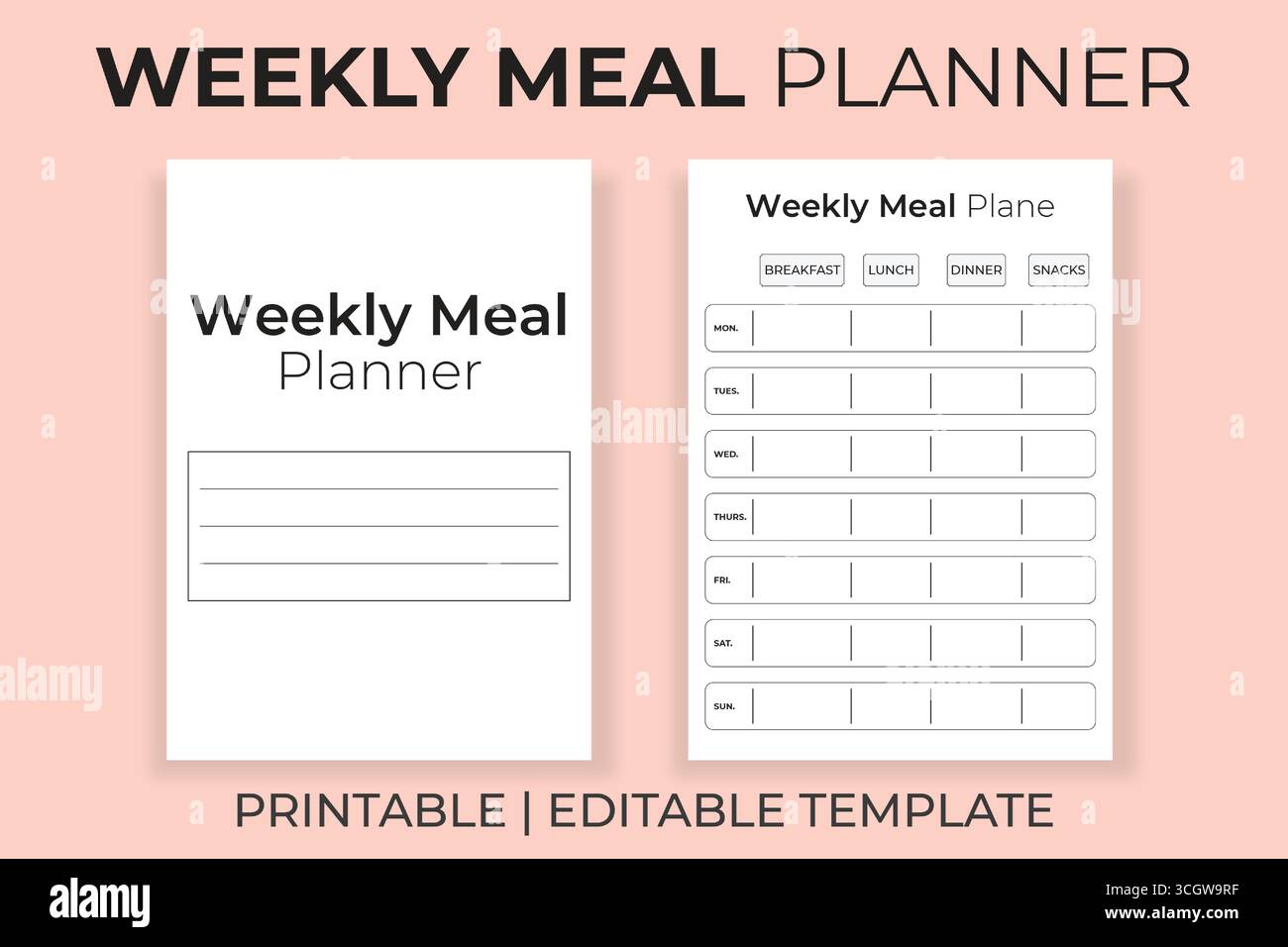 Weekly planner notebook Stock Vector Images - Alamy