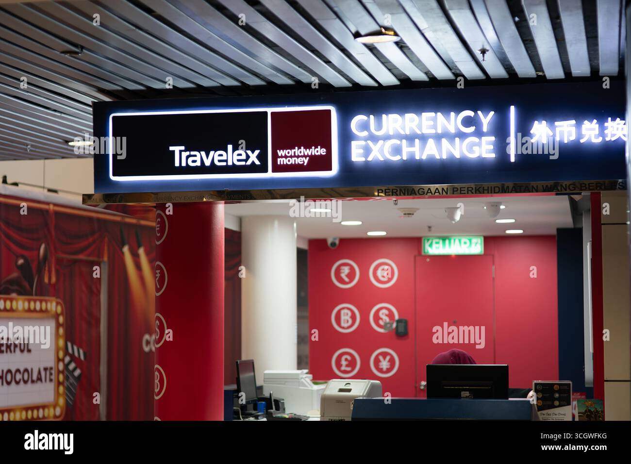 Kuala Lumpur, Malaysia - September 22, 2024: Travelex currency exchange ...