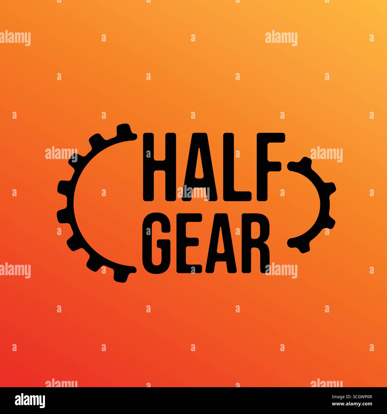 abstaract mechanical cog gears in left and right concept. half gear ...