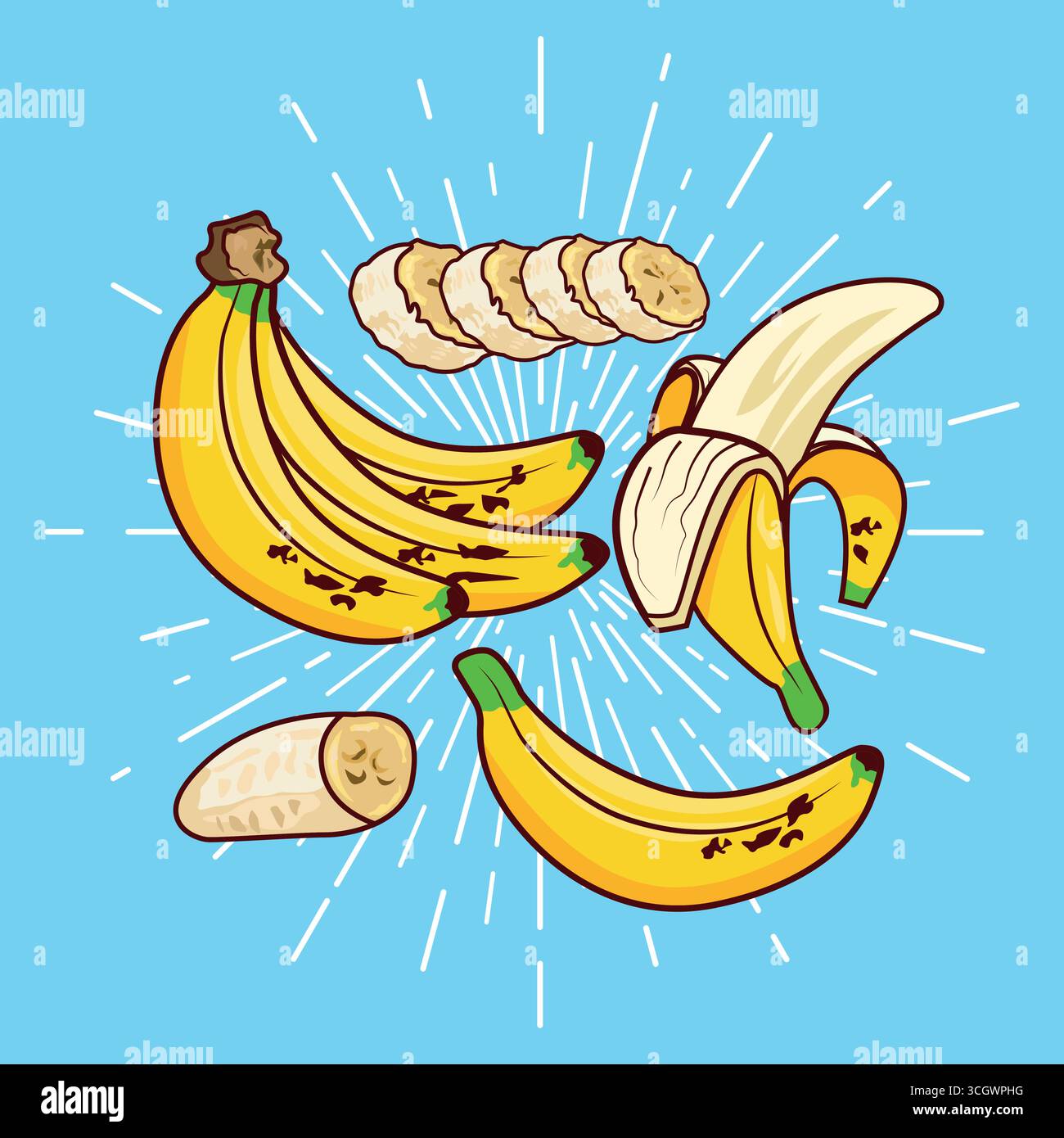 Fruits and comic cartoon with colorful color Stock Vector Image & Art ...