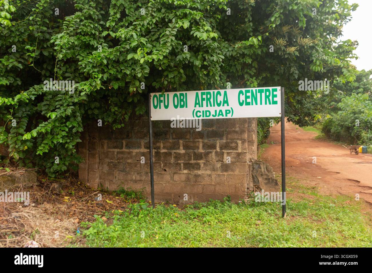 ofu obi african center cidjap road signboard close up, catholic ...