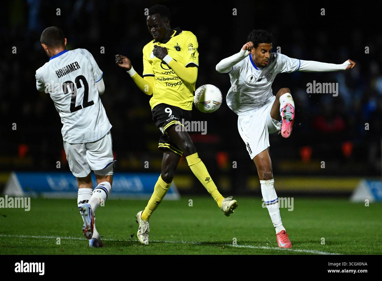 Marlee Francois of Auckland FC (right) during the Australia Cup match ...