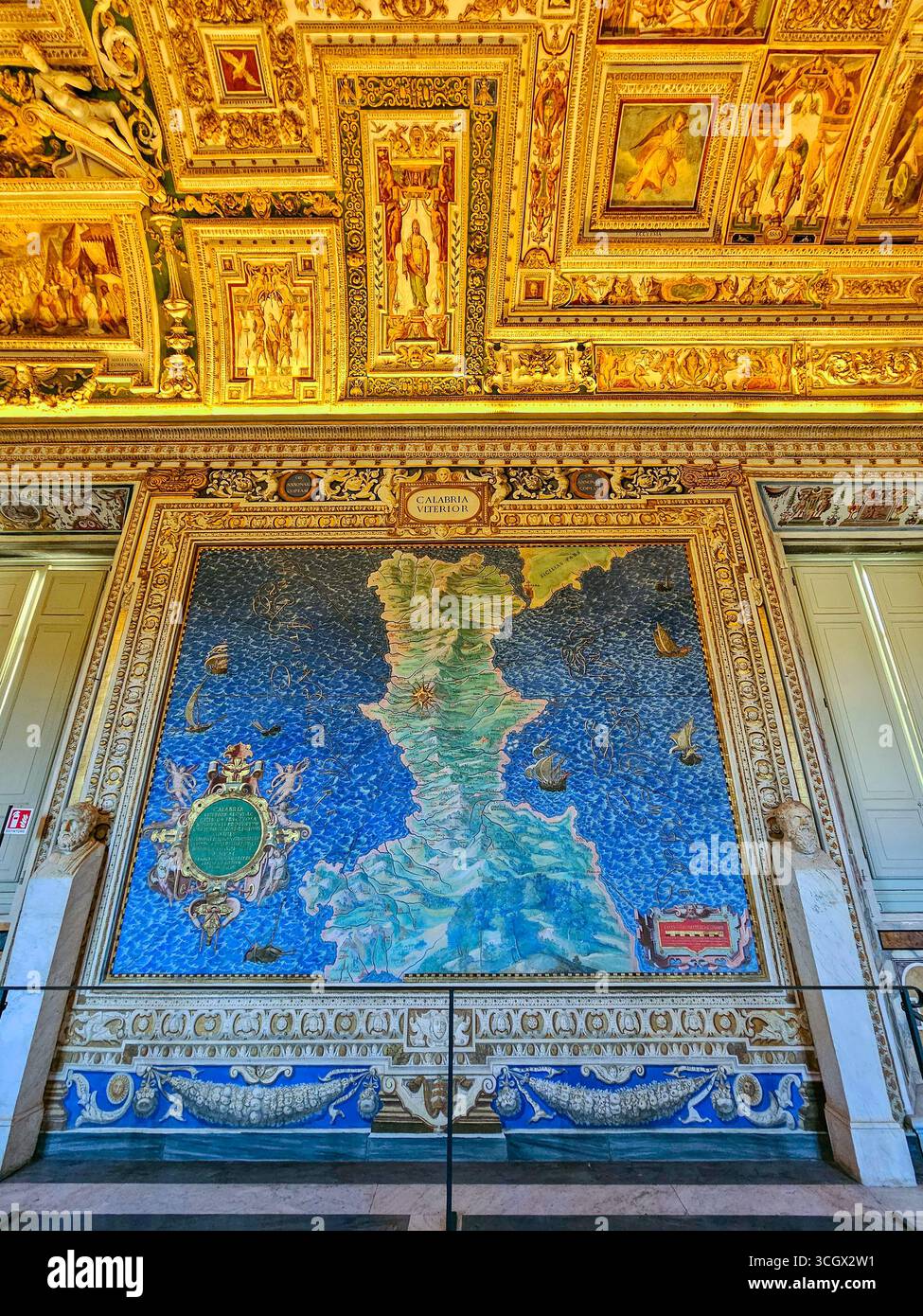 In the Gallery of Geographical Maps in Vatican Museums. Rome, Italy ...