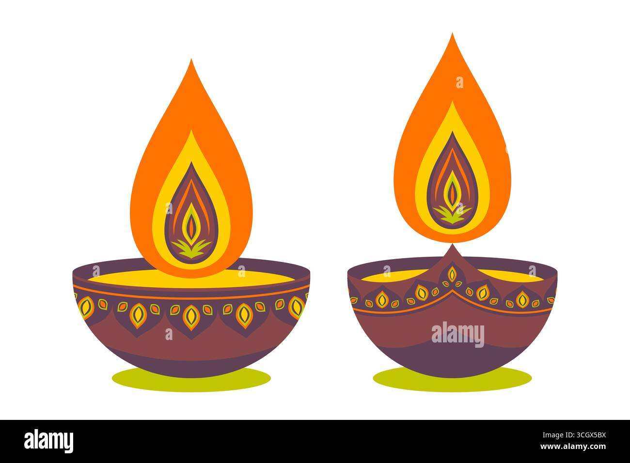 Diwali diya - oil lamp Stock Vector Image & Art - Alamy