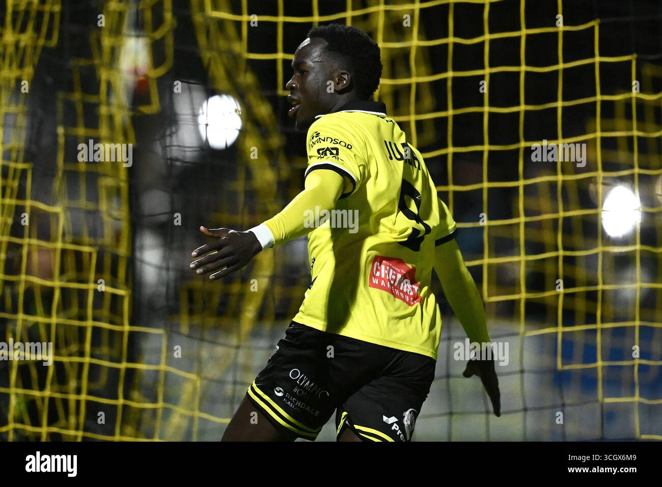 Bul Juach of Heidelberg United celebrates scoring a goal during the ...