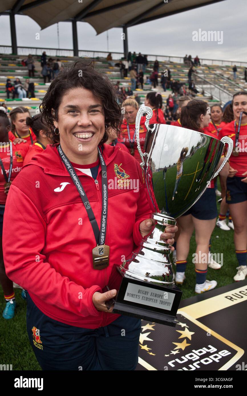Laura Delgado "Bimba", captain of the Spanish women's national rugby ...