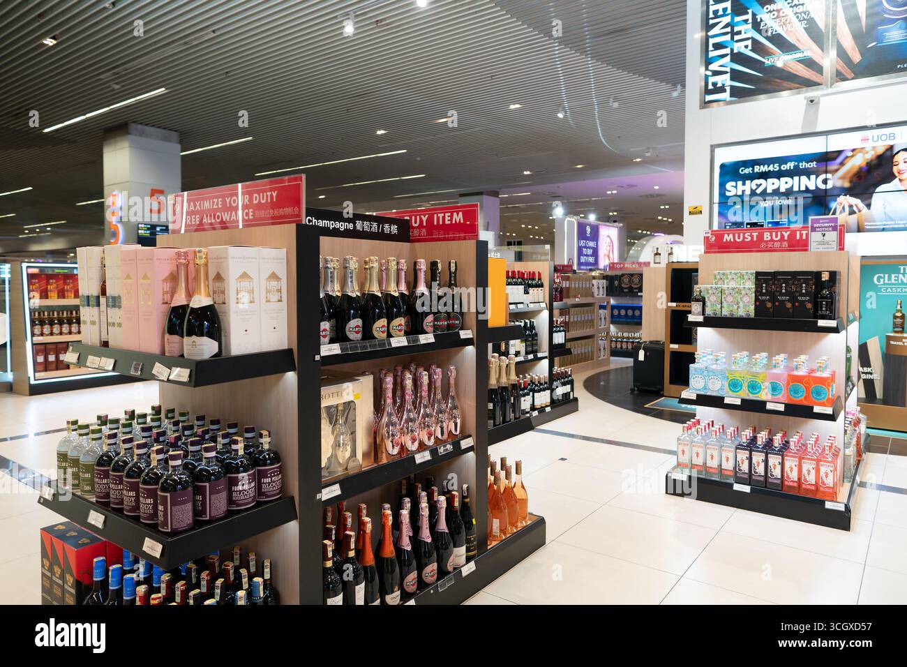 Sepang, Malaysia - August 25, 2024: alcohol assortment on display in ...