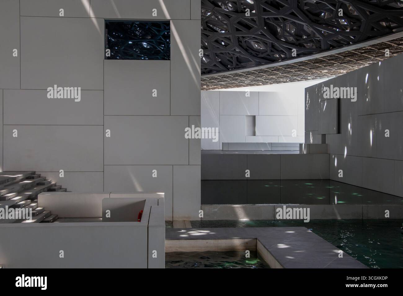 UAE - Abu Dhabi - Louvre Tranquil Basins - quiet water channels and ...