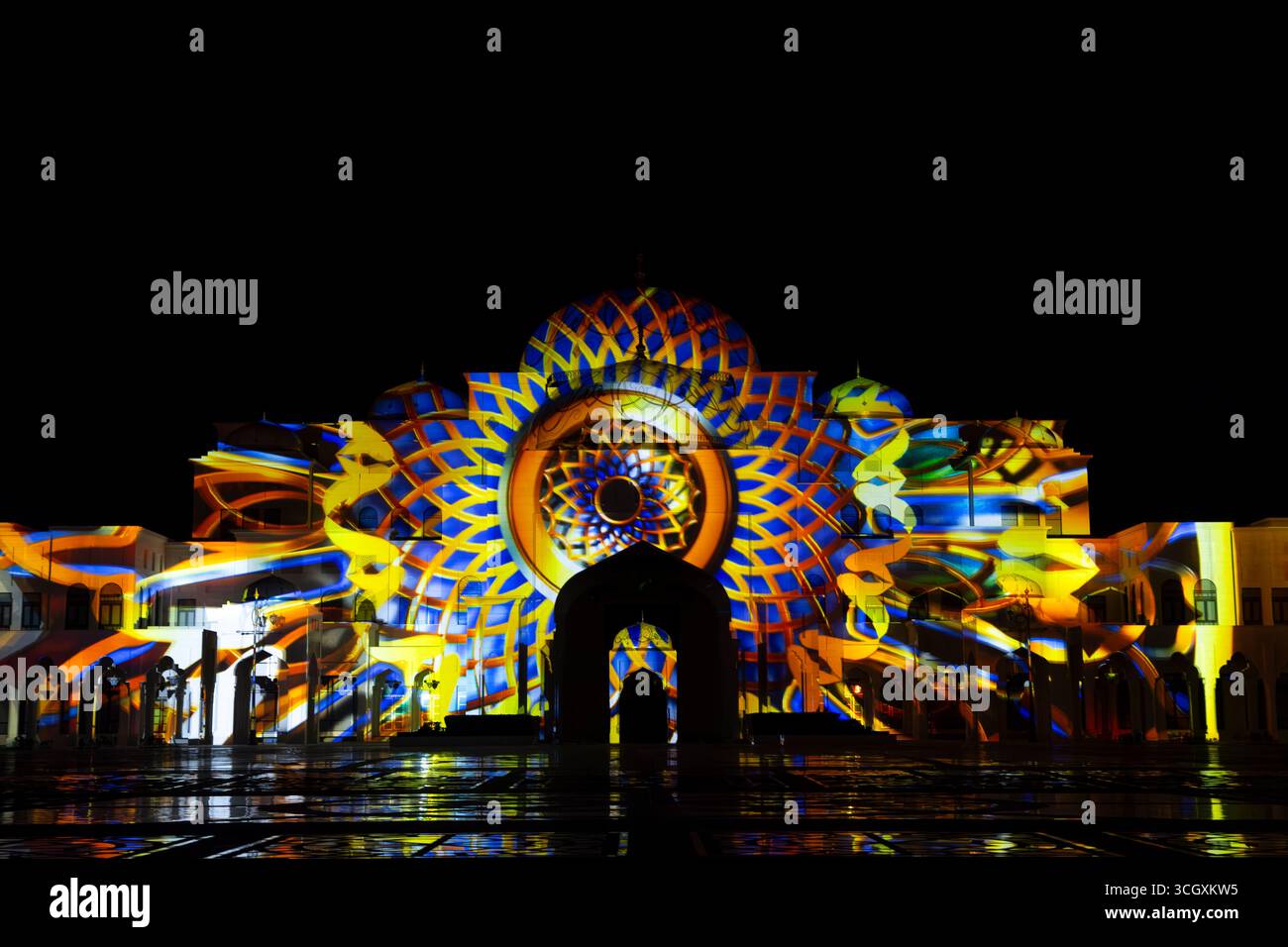 UAE - Abu Dhabi - Palace in Motion Radiant Rosette - geometric sunburst ...