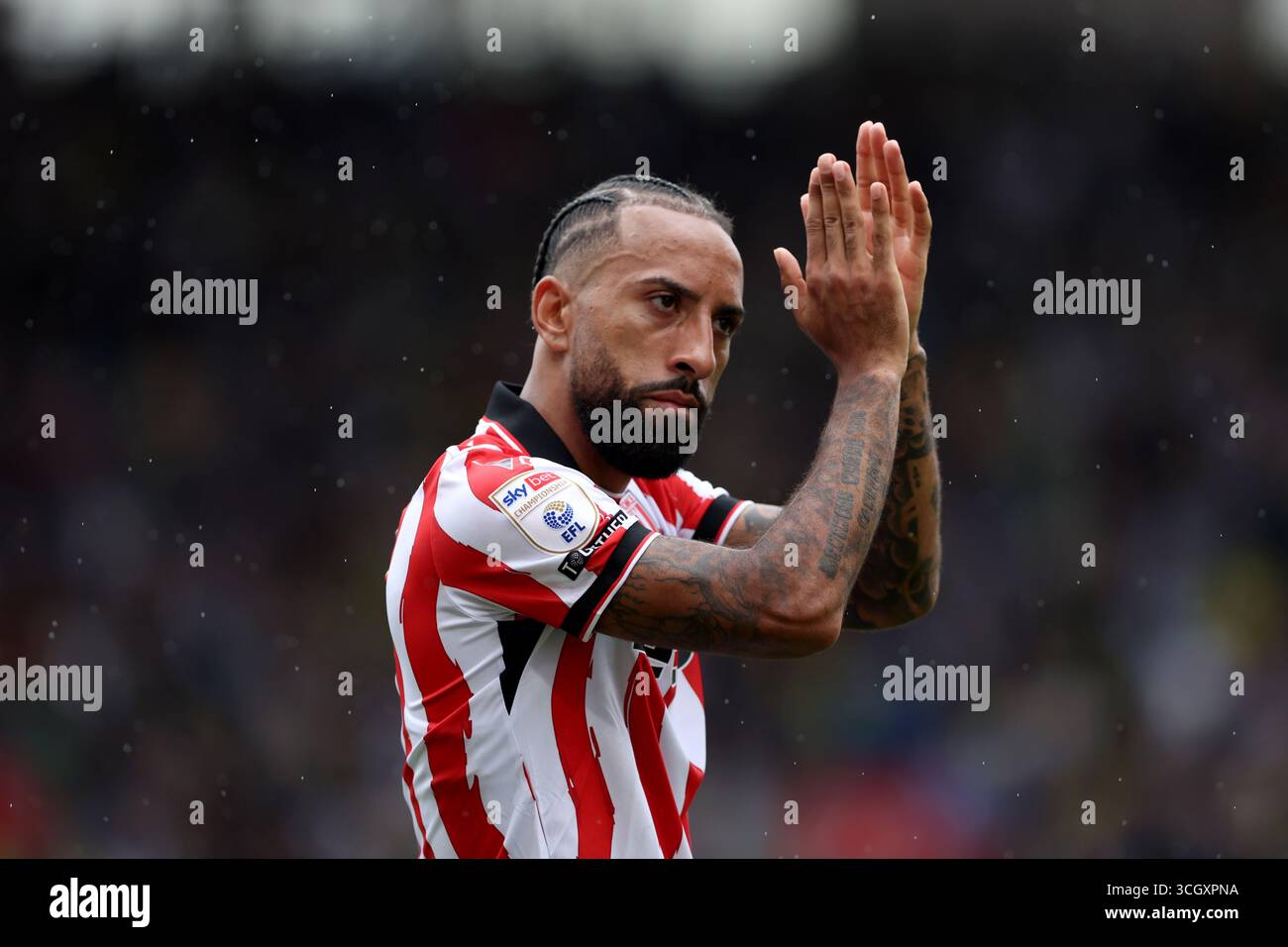 Stoke City's Sorba Thomas acknowledges the crowd at the final whistle ...