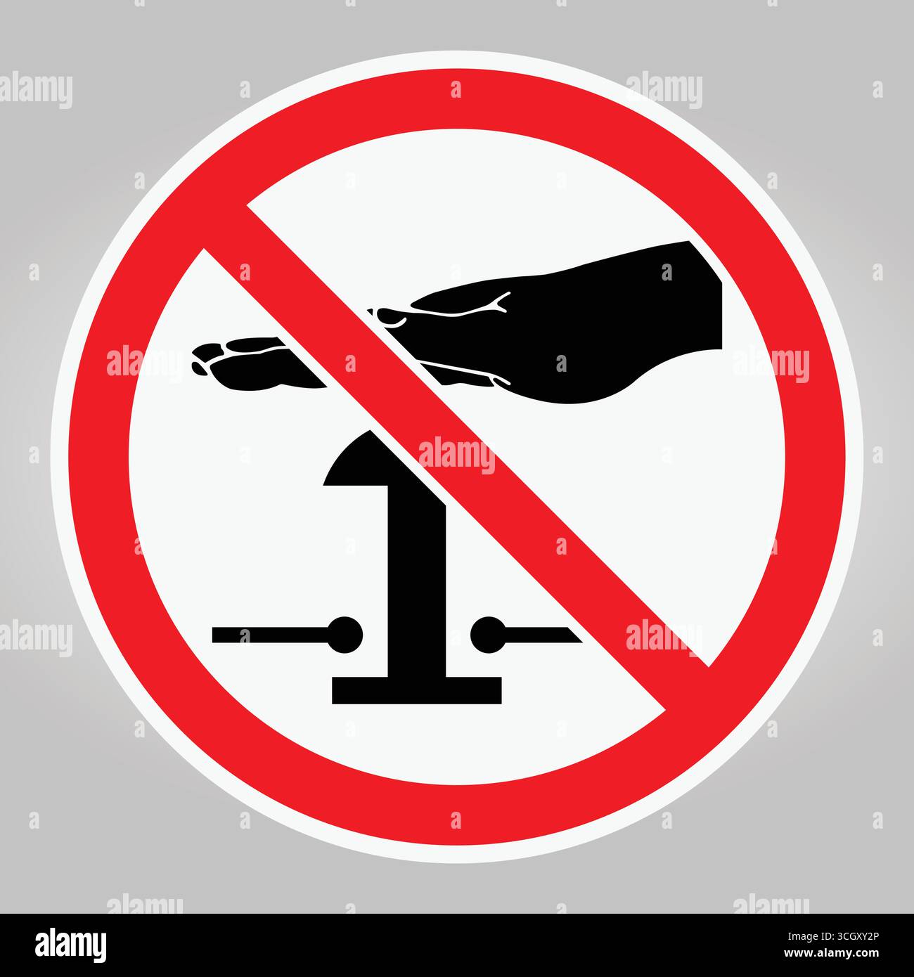 This visually striking prohibition sign features a hand gesture and a ...