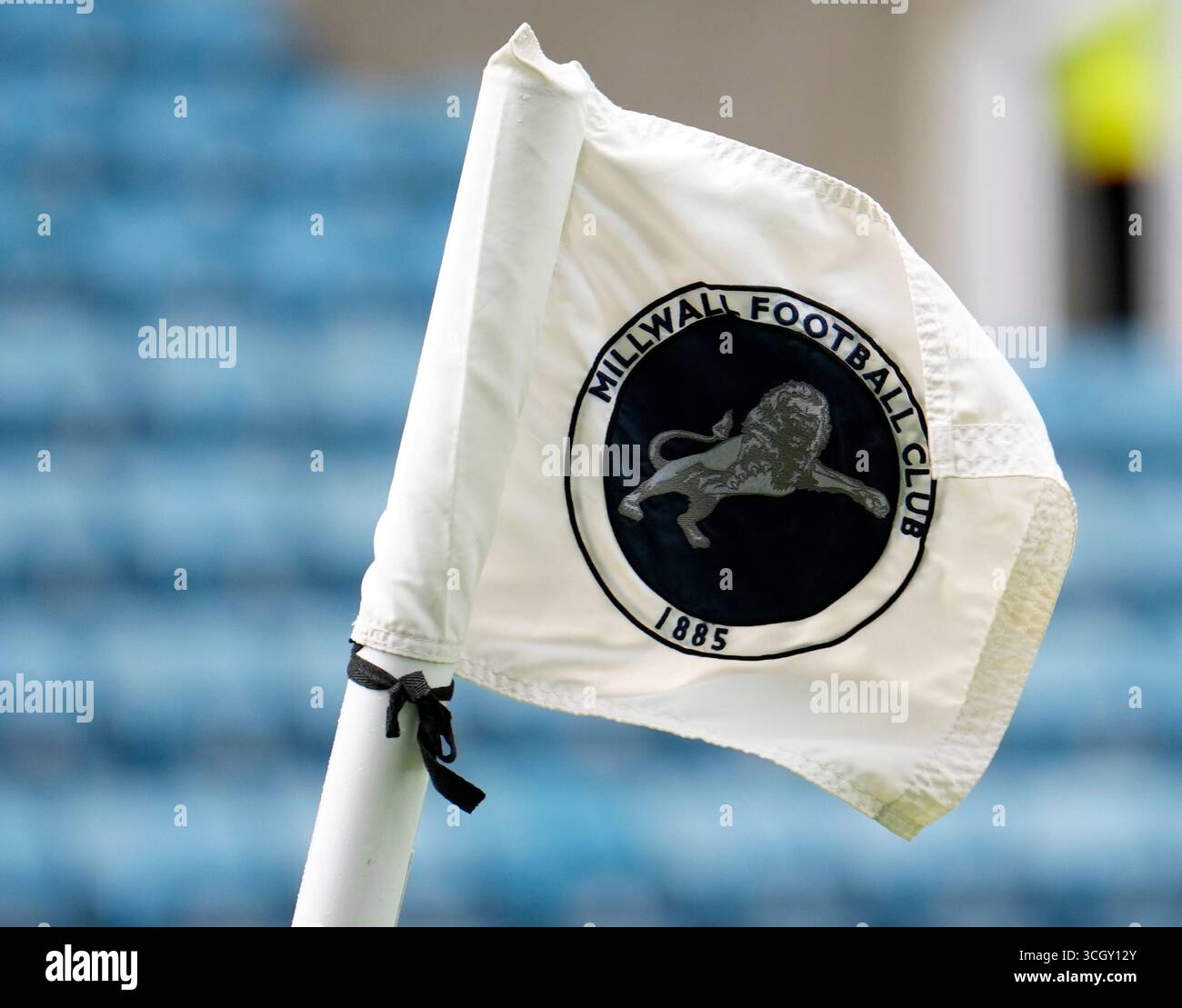 A general view of a Millwall corner flag before the Sky Bet ...