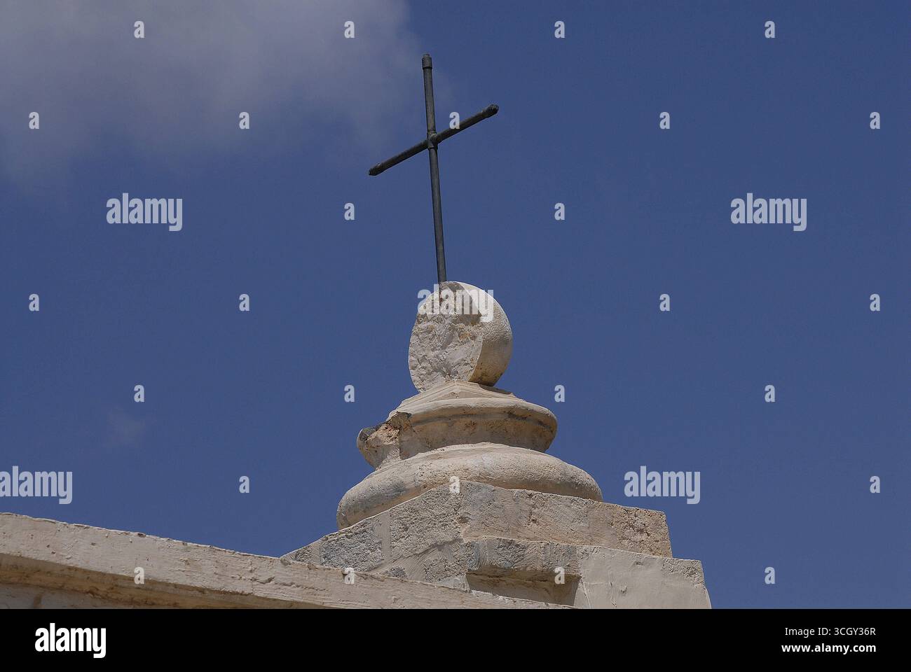 St.Elijah Chruch and prophet statue in Aramgeddon Israel May 8,2006 ...
