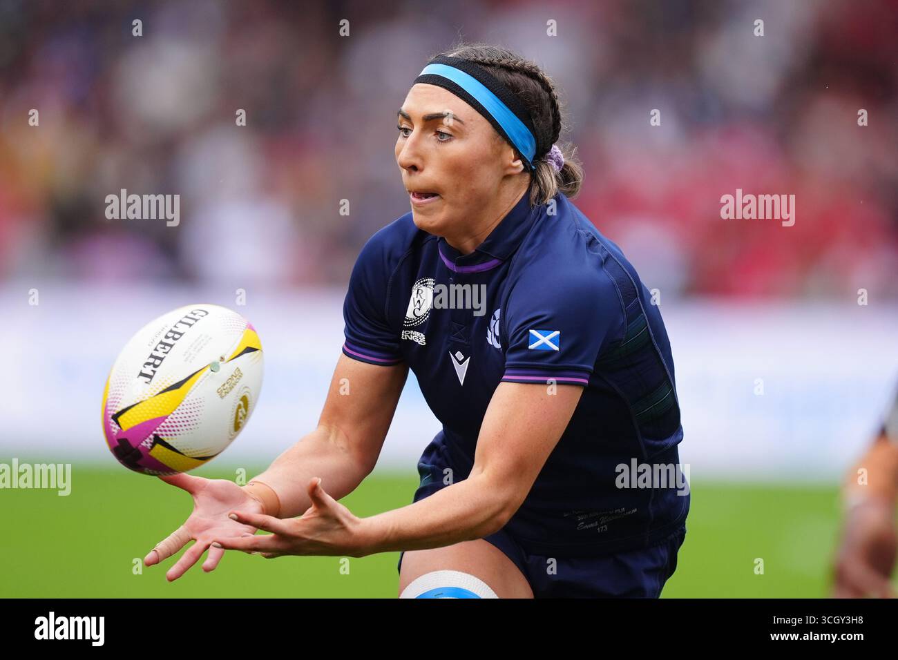 Scotland's Emma Wassell in action during the Women's Rugby World Cup ...