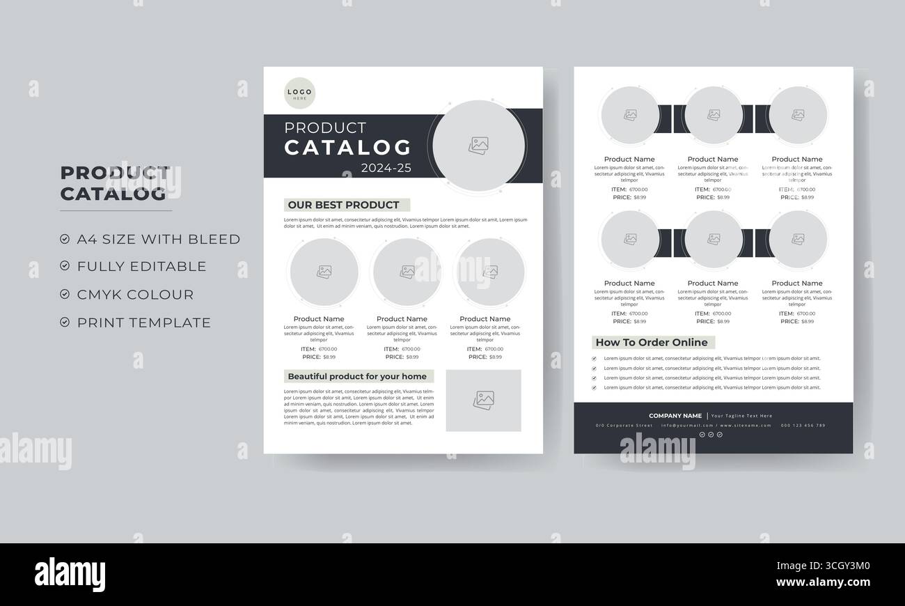 product catalogue design template or modern product catalog template ...