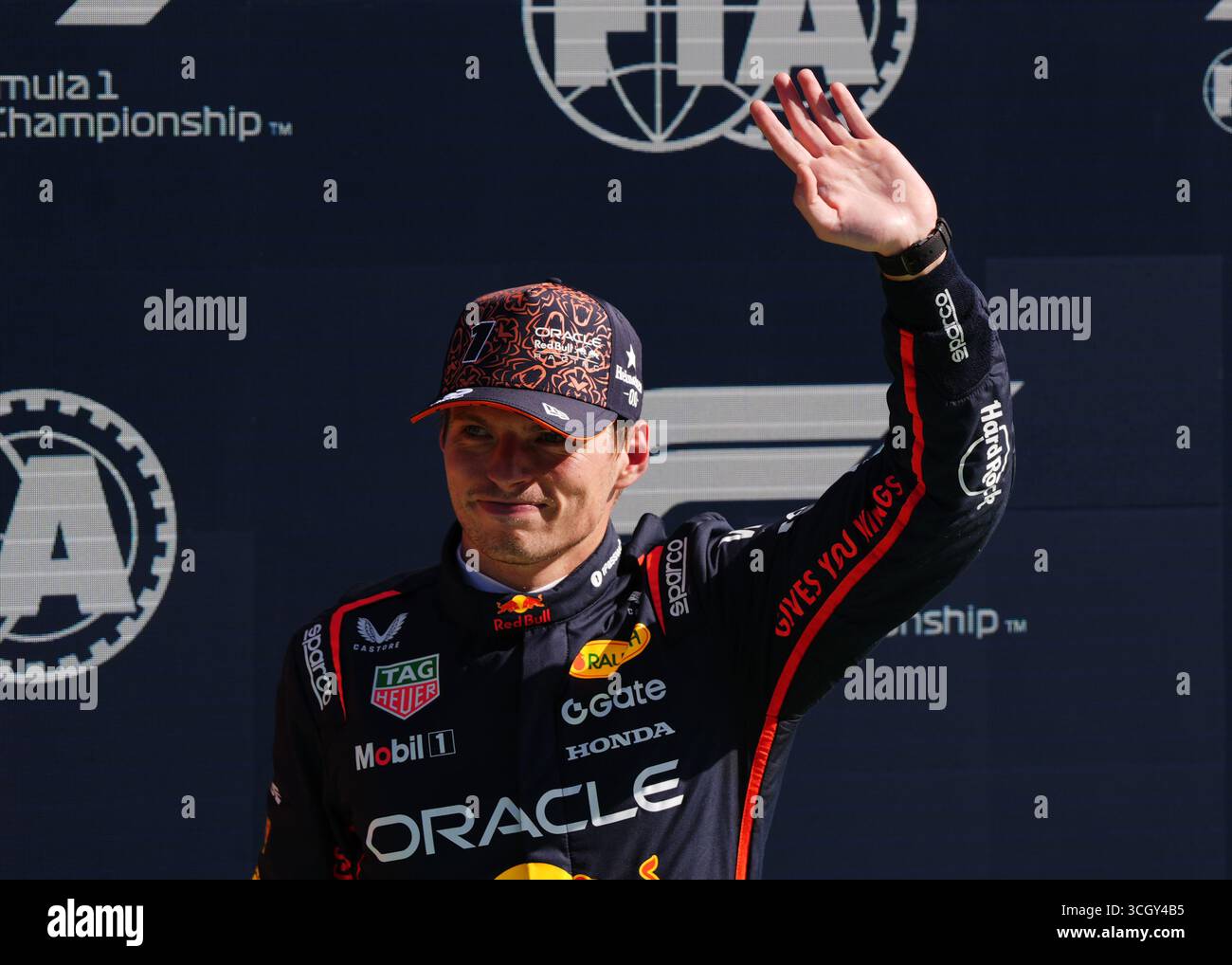 Red Bull's Max Verstappen who qualified 3rd after qualifying at Circuit Zandvoort, Holland ...