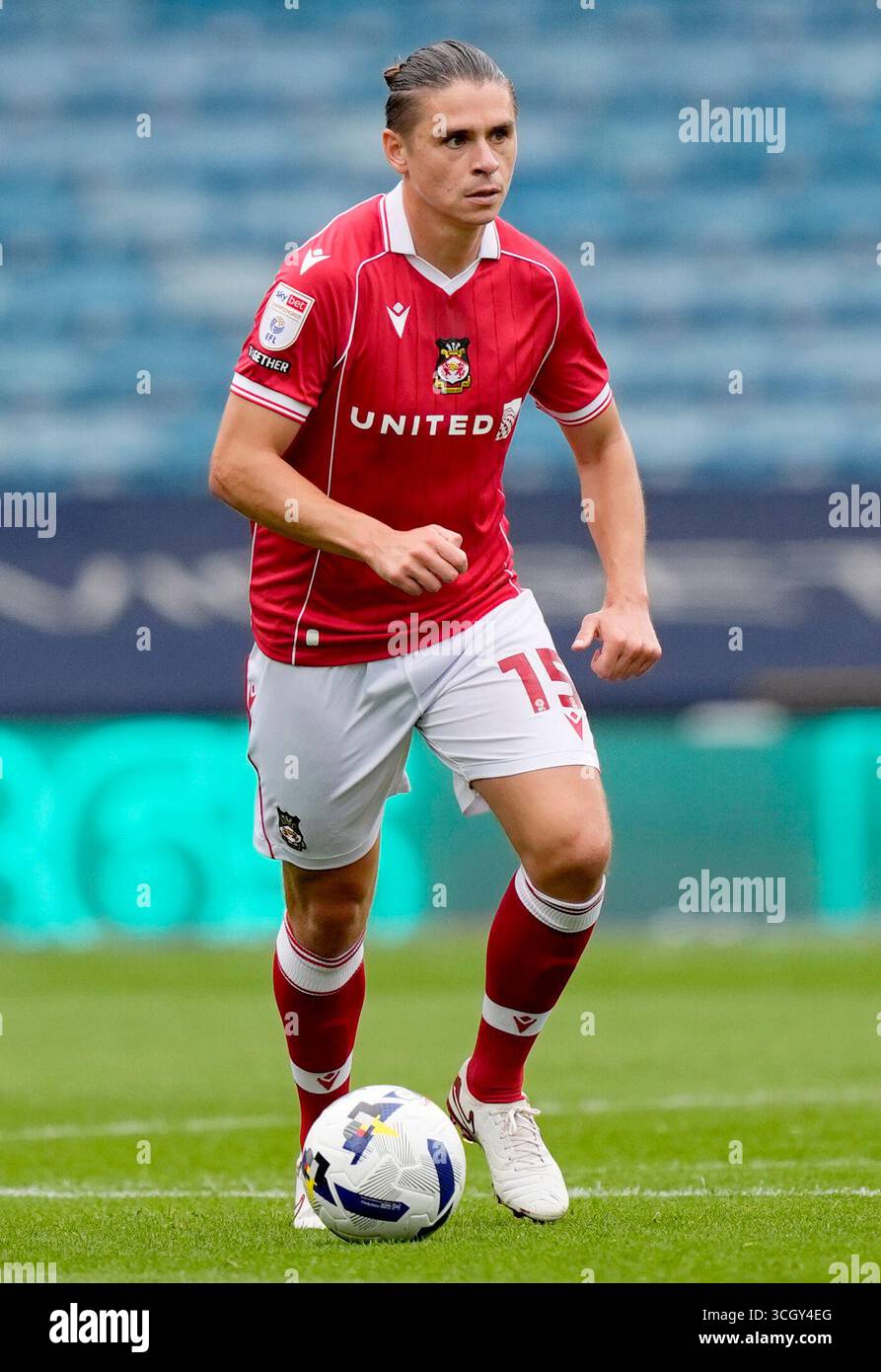 Wrexham's George Dobson during the Sky Bet Championship match at The ...
