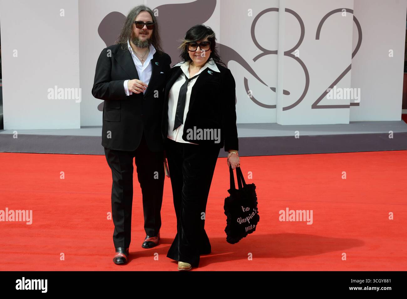 Venice Lido, Italy. 30th Aug, 2025. Iain Forsyth (l) and Jane Pollard ...