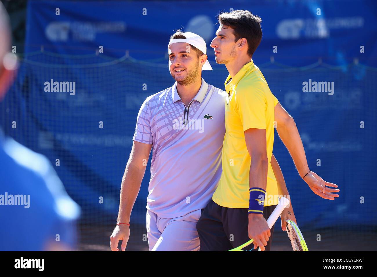 Victor Cornea (ROU) and Santiago Rodriguez Taverna (ARG) during ATP ...