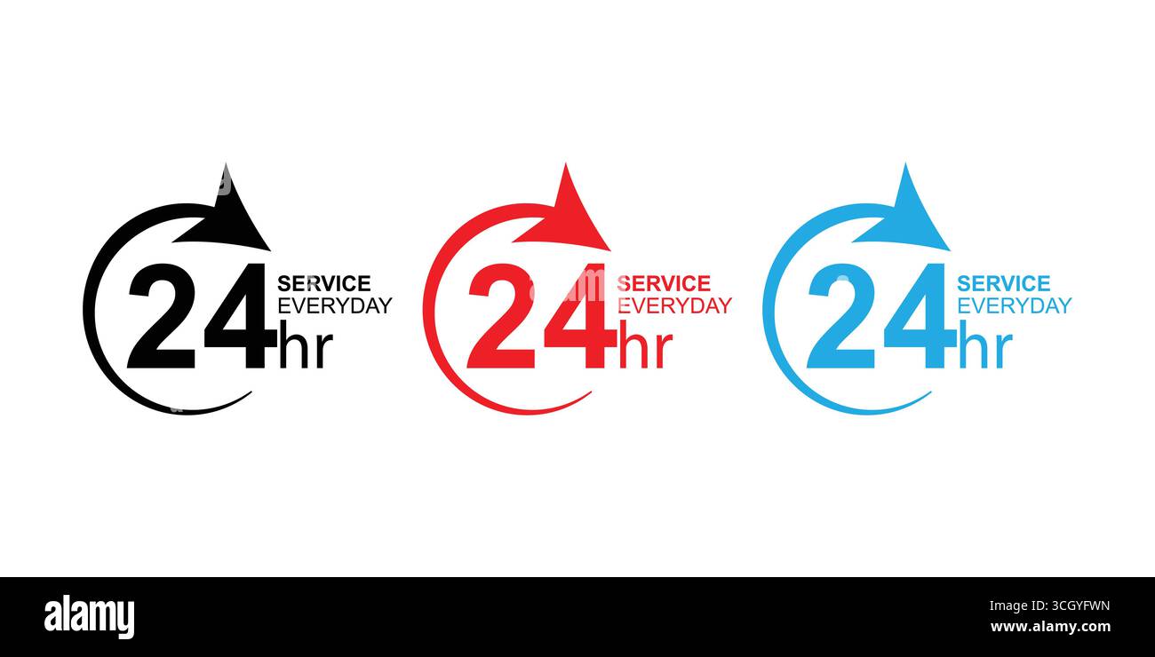 Everyday 24 hour service Cut Out Stock Images & Pictures - Alamy