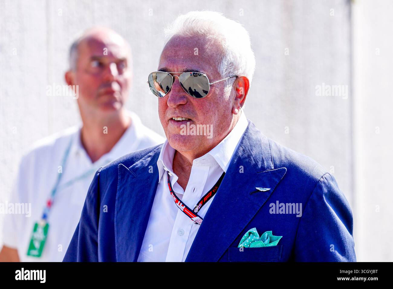 Lawrence Stroll owner of Aston Martin F1 Team prior to qualification ...
