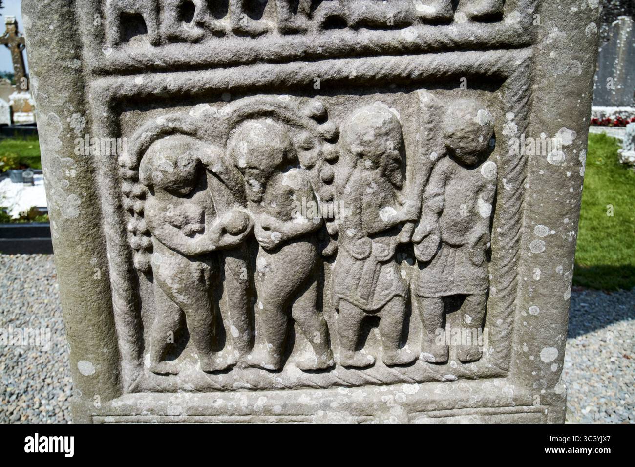 adam and eve left and cain and abel relief details on east face ...