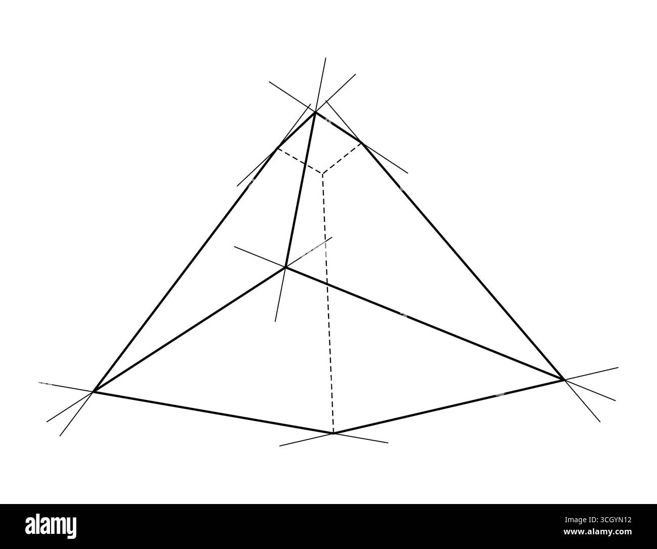 Geometric Triangle Construction. Vector Stock Vector Image & Art - Alamy