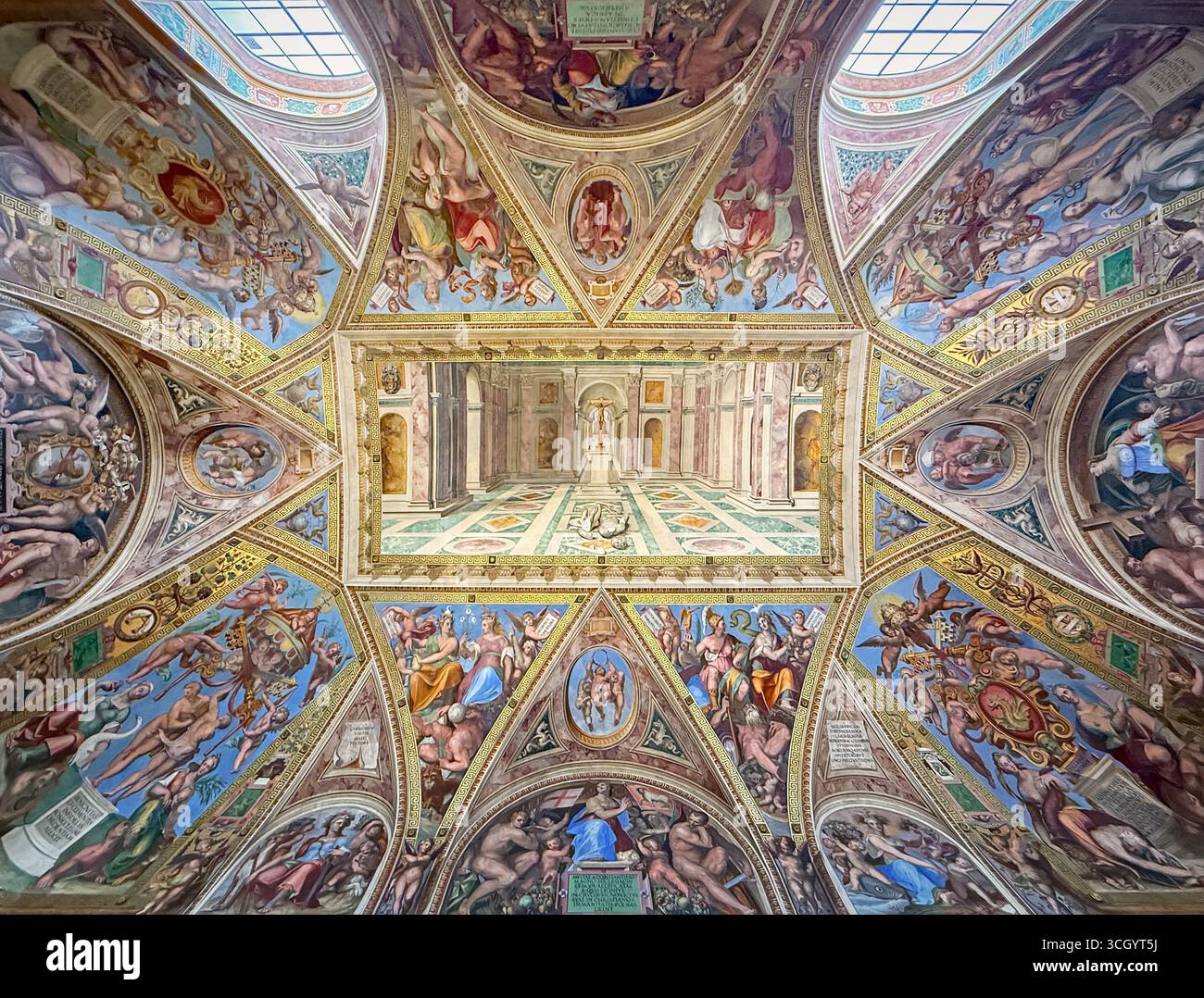 VATICAN CITY, ROME, ITALY - AUGUST 02, 2025 Breathtaking vaulted ...