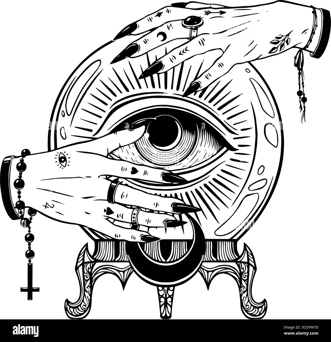 Fortune teller using crystal Stock Vector Images - Alamy