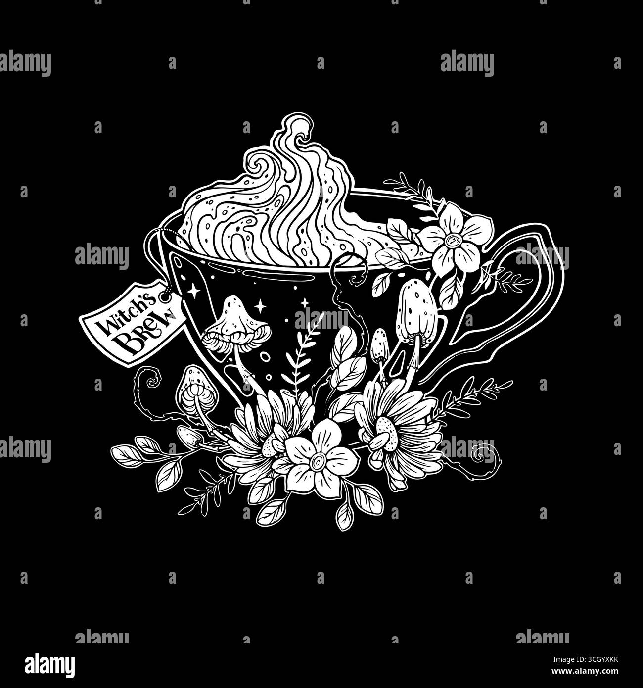 Magic brew vector vectors Black and White Stock Photos & Images - Alamy