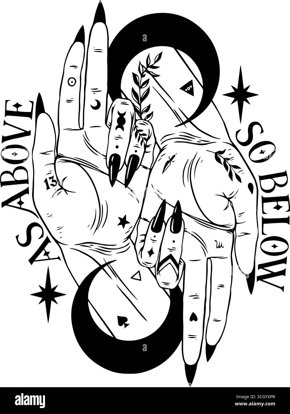 Sacred gesture vector Cut Out Stock Images & Pictures - Alamy