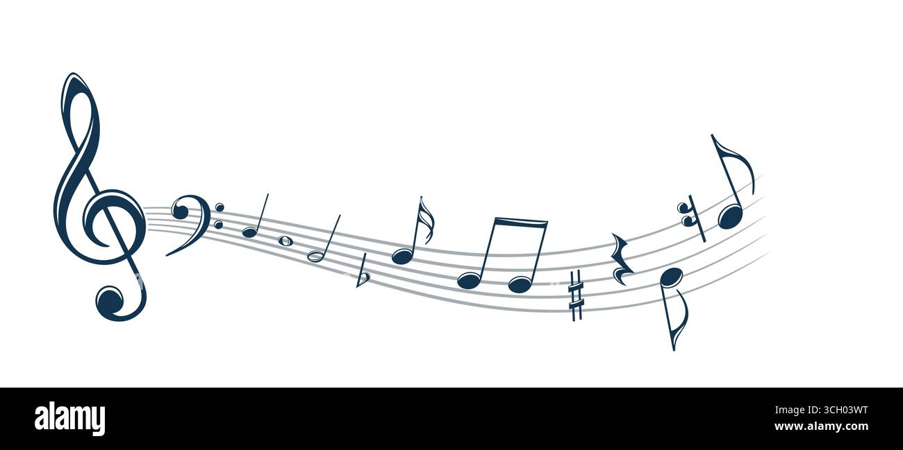 The symbol of a stylized musical notes Stock Vector Image & Art - Alamy
