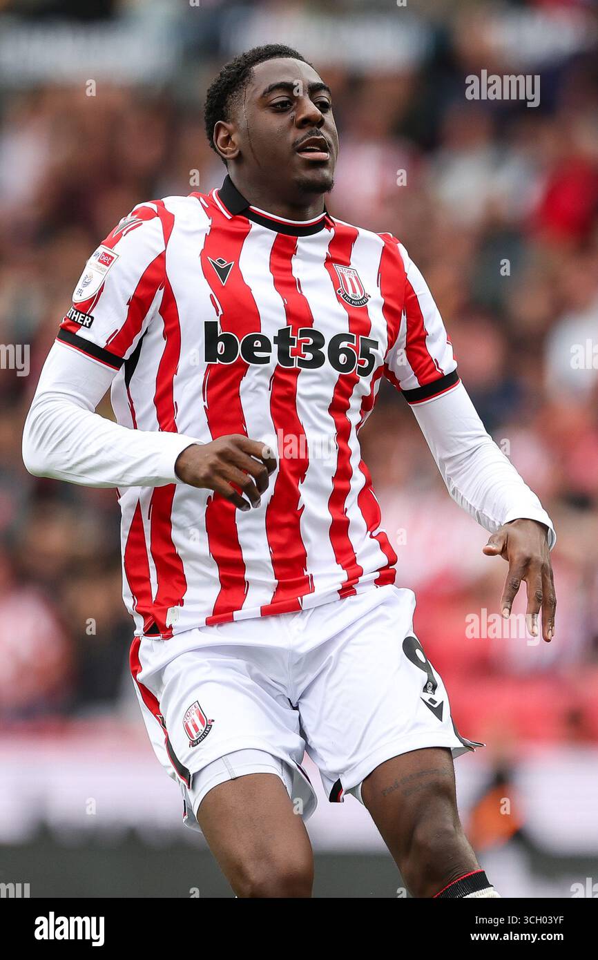Stoke City’s Divin Mubama during the Sky Bet Championship match at the ...