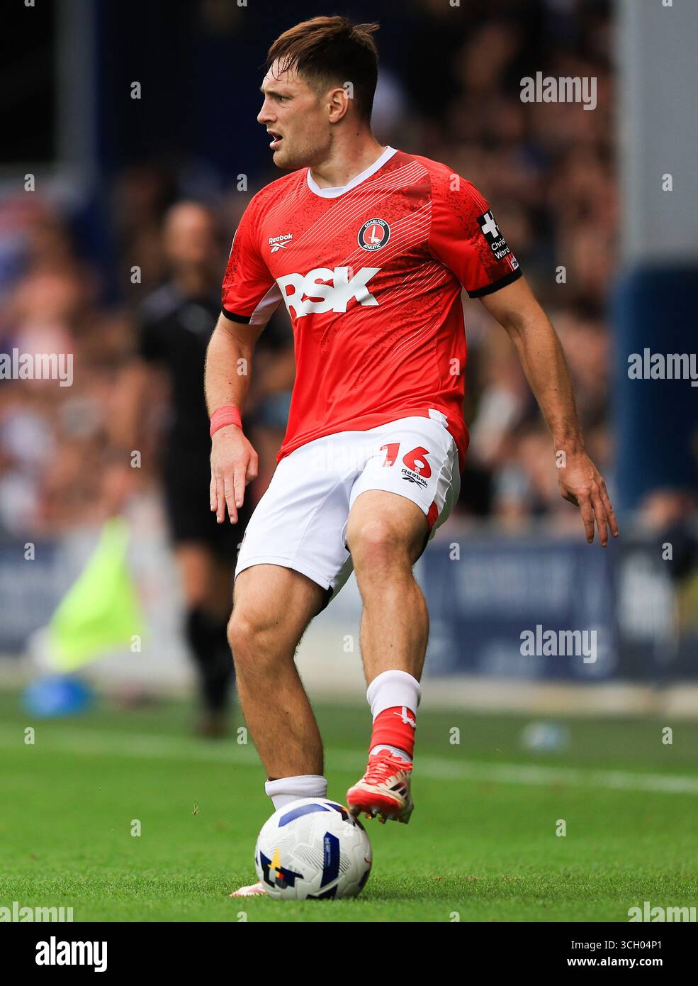 Charlton Athletic's Josh Edwards holds the ball during the Sky Bet ...