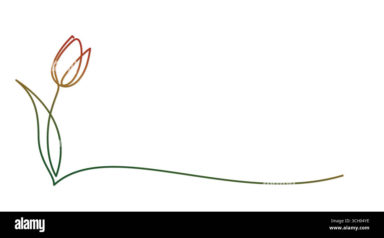 One red spring flower Stock Vector Images - Alamy