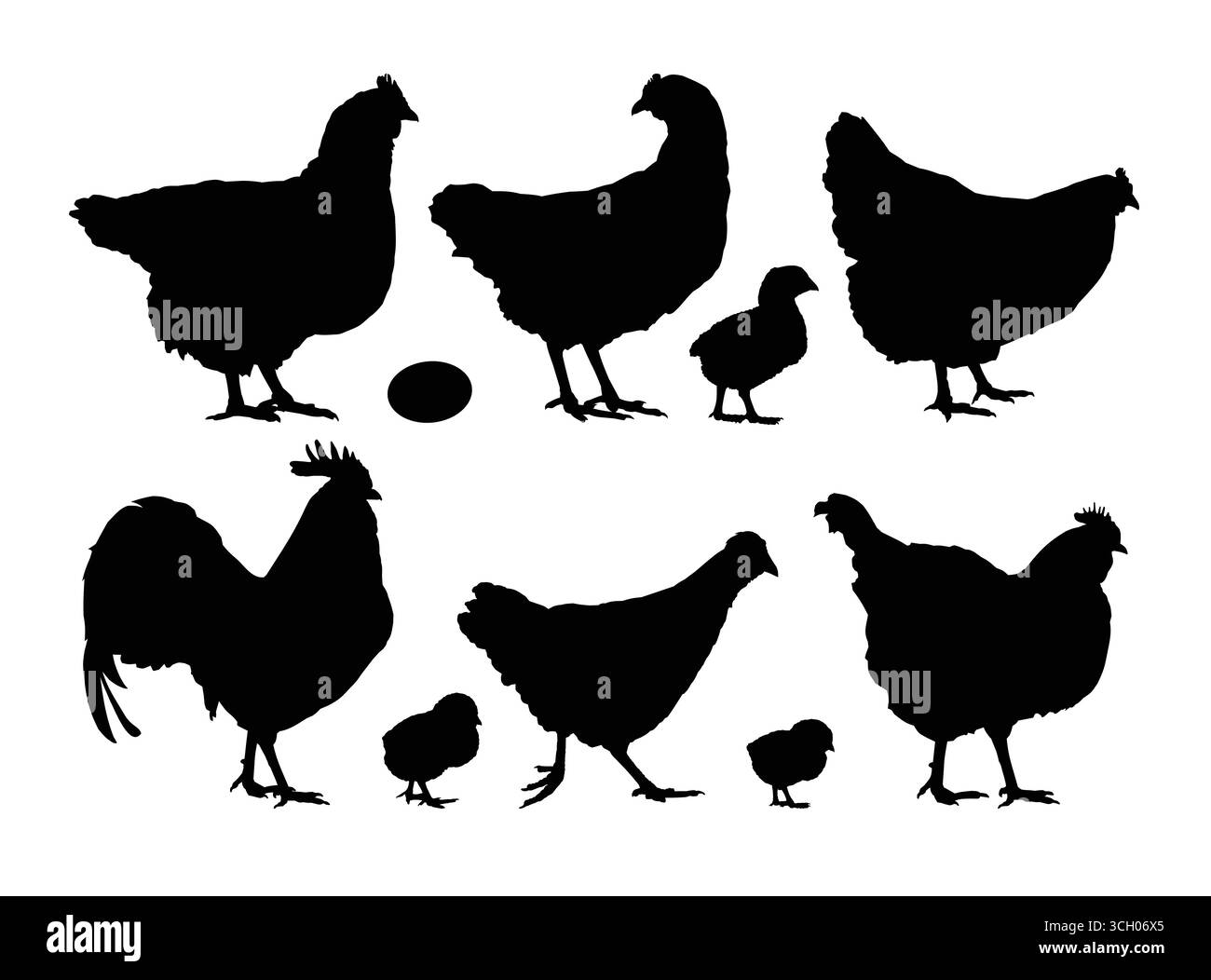 Hen and chickens Stock Vector Images - Alamy