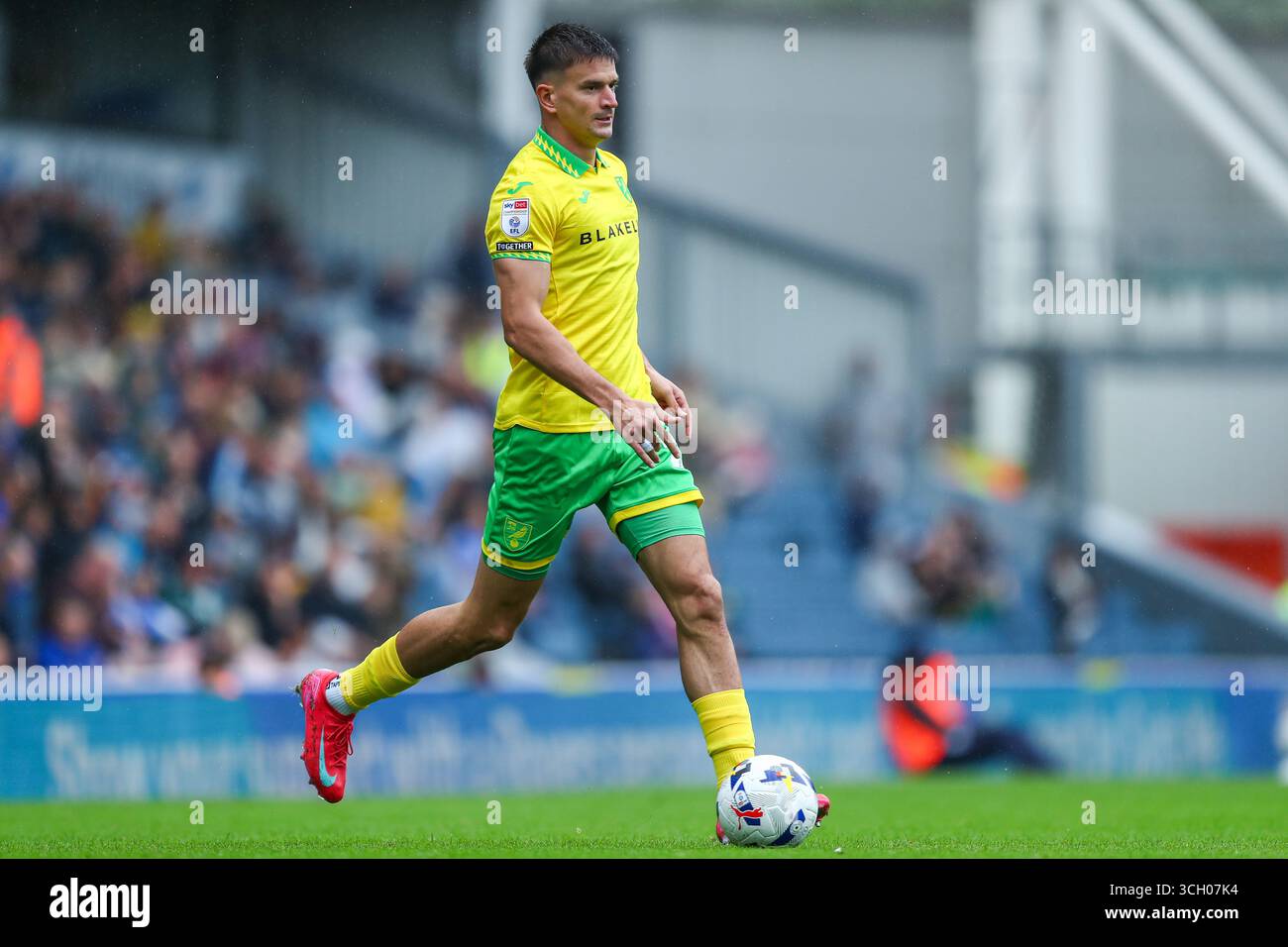 Ante Crnac of Norwich City with ball at his feet during the Sky Bet ...