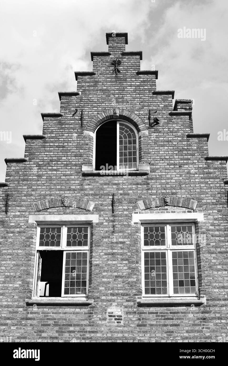 Gable old house in Black and White Stock Photos & Images - Alamy