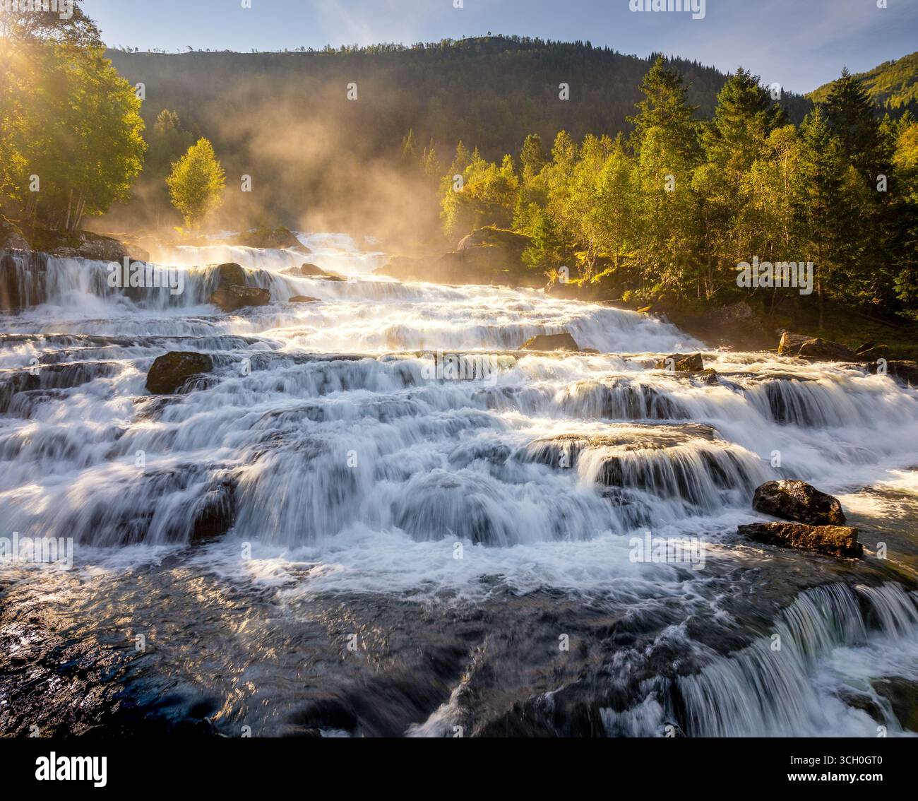 Vallestad waterfall hi-res stock photography and images - Alamy