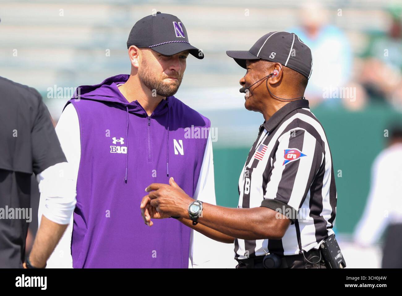 New Orleans, United States. 30th Aug, 2025. Northwestern Wildcats head ...
