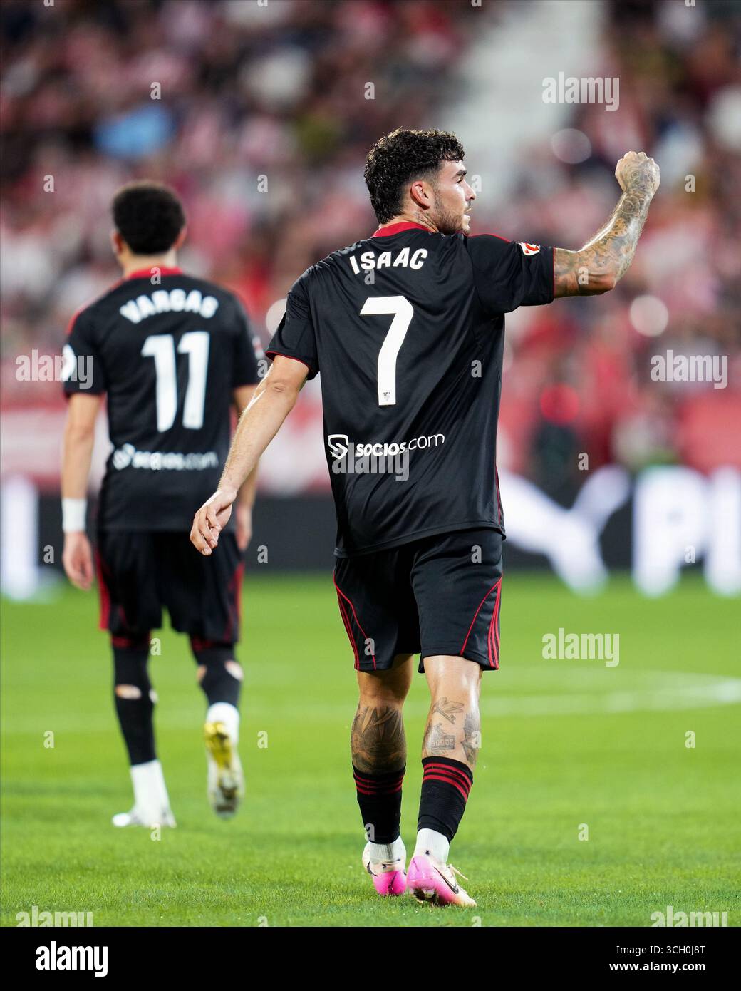 Isaac Romero of Sevilla FC celebrates after scoring the 0-2 during the ...