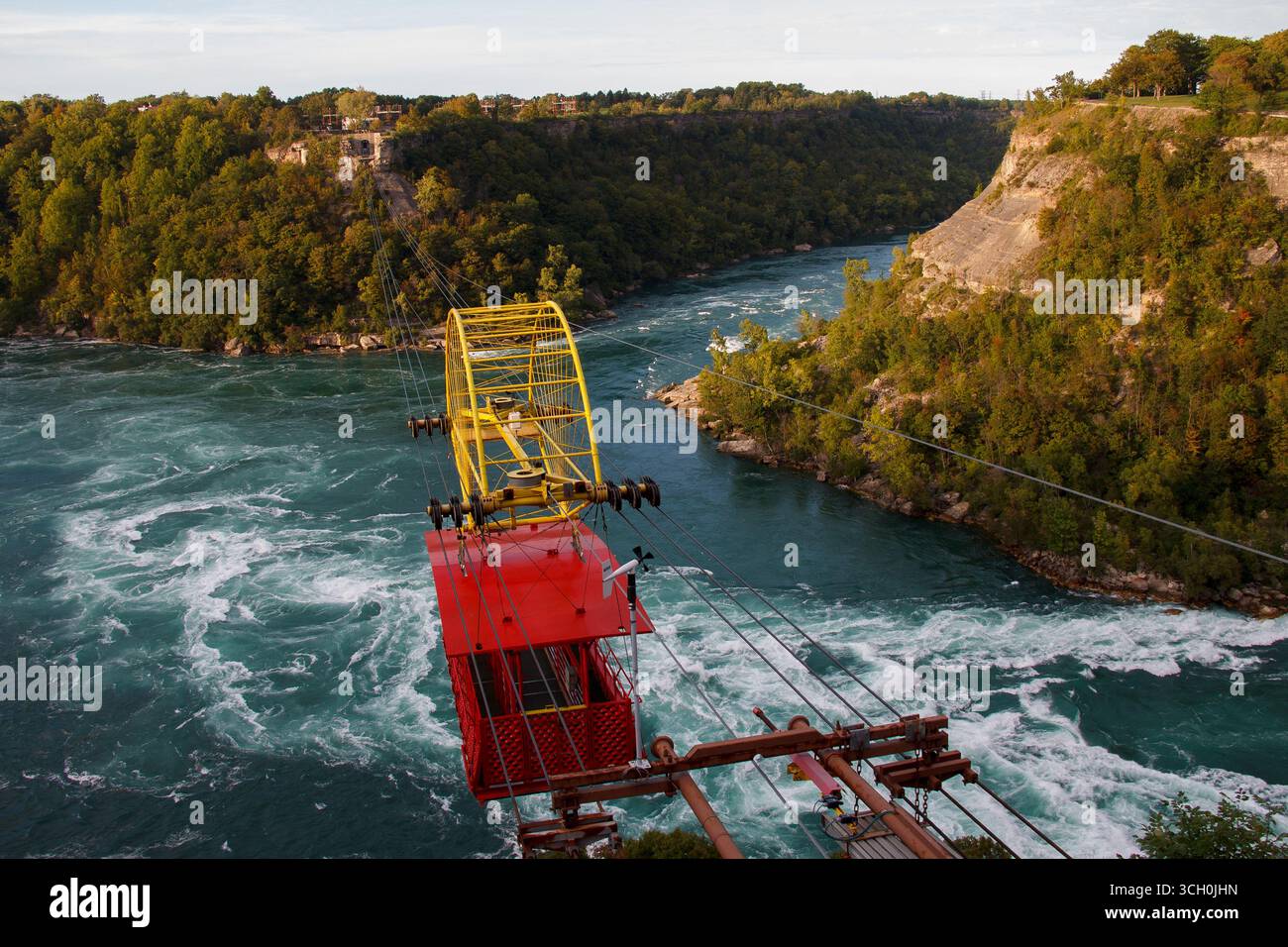 The Niagara Whirlpool aero car at Niagara river, Niagara Falls, Ontario ...