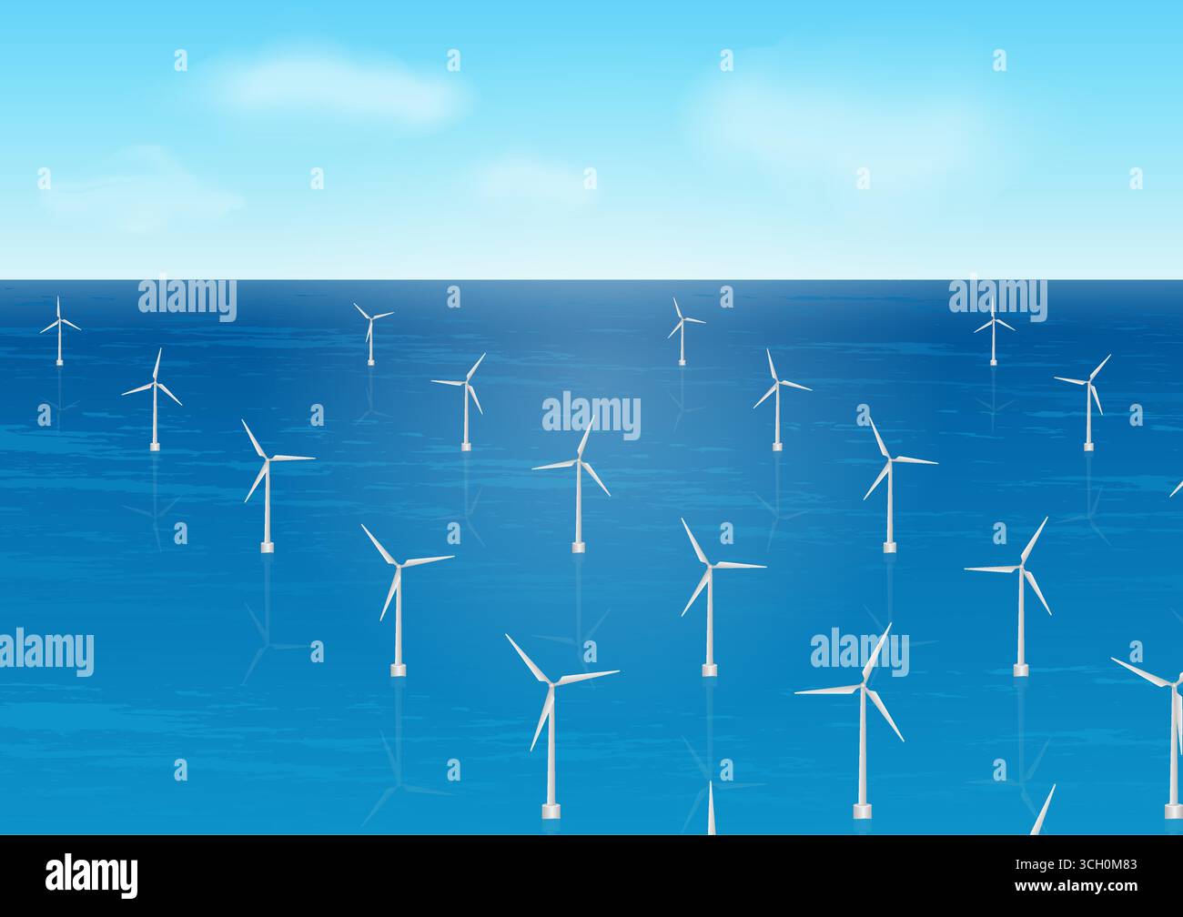 Wind farm turbine in Stock Vector Images - Alamy