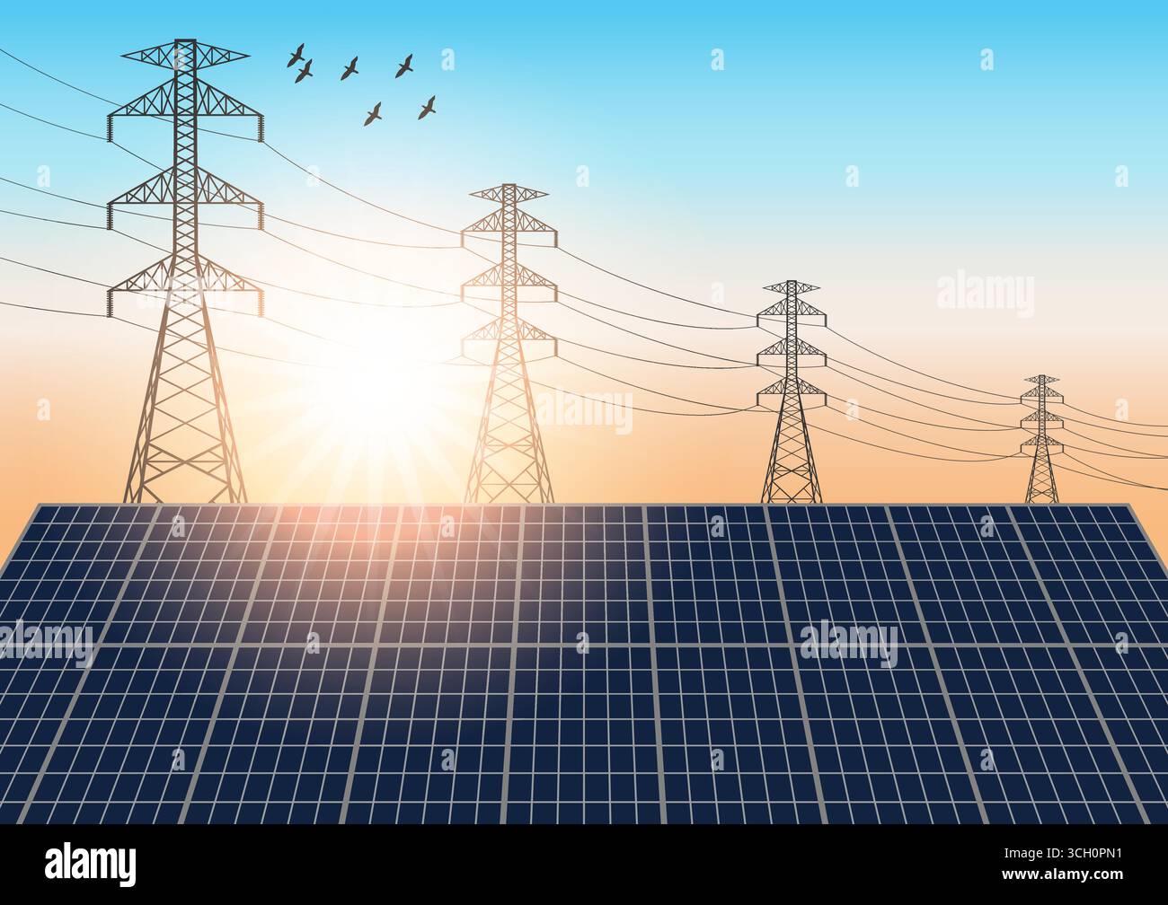 Sunshine infrastructure Stock Vector Images - Alamy